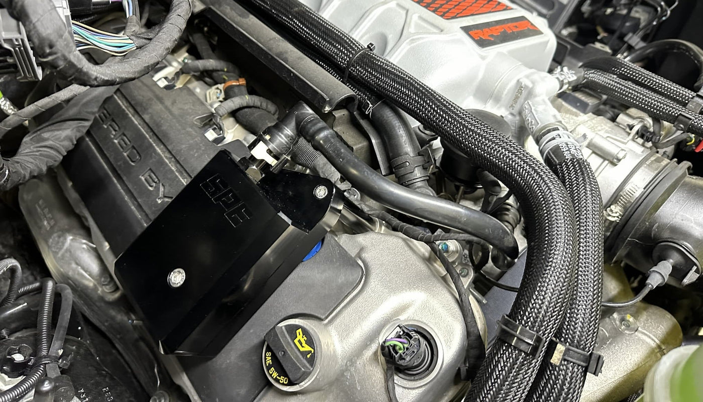 Clean Engine, Happy Raptor R: SPE Billet Catch Can - Snyder Performance Engineering